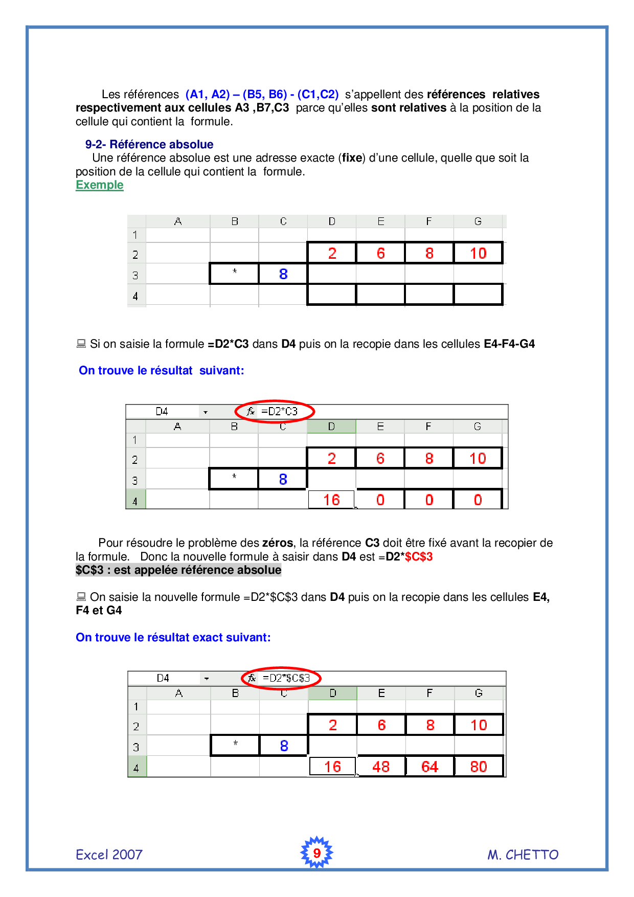Tableur Excel - AlloSchool