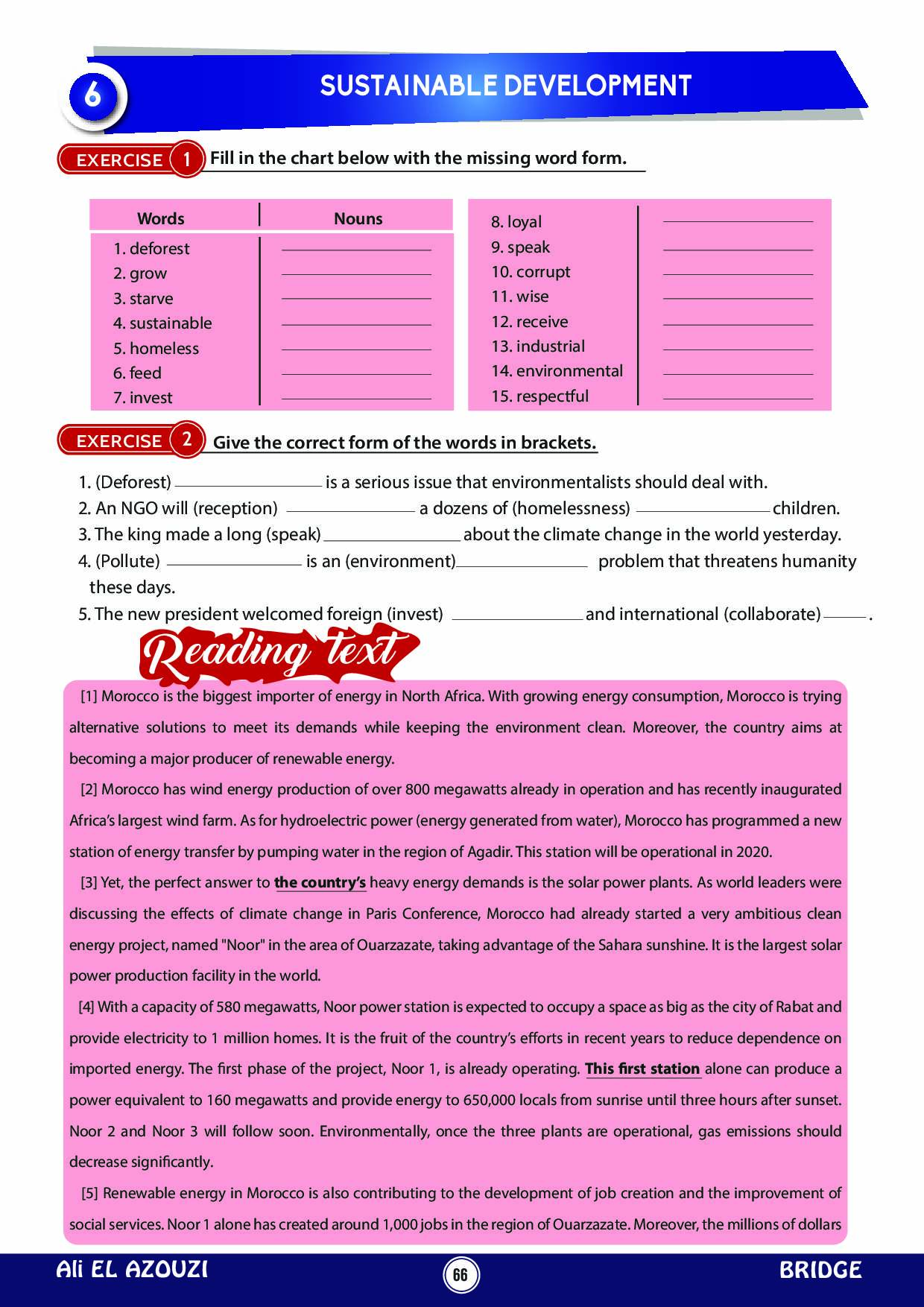 Unit 6 - Sustainable development - Exercises - AlloSchool