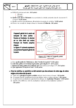 Examen Sciences Végétales et Animales 2023 Session Normale - Sujet - AlloSchool
