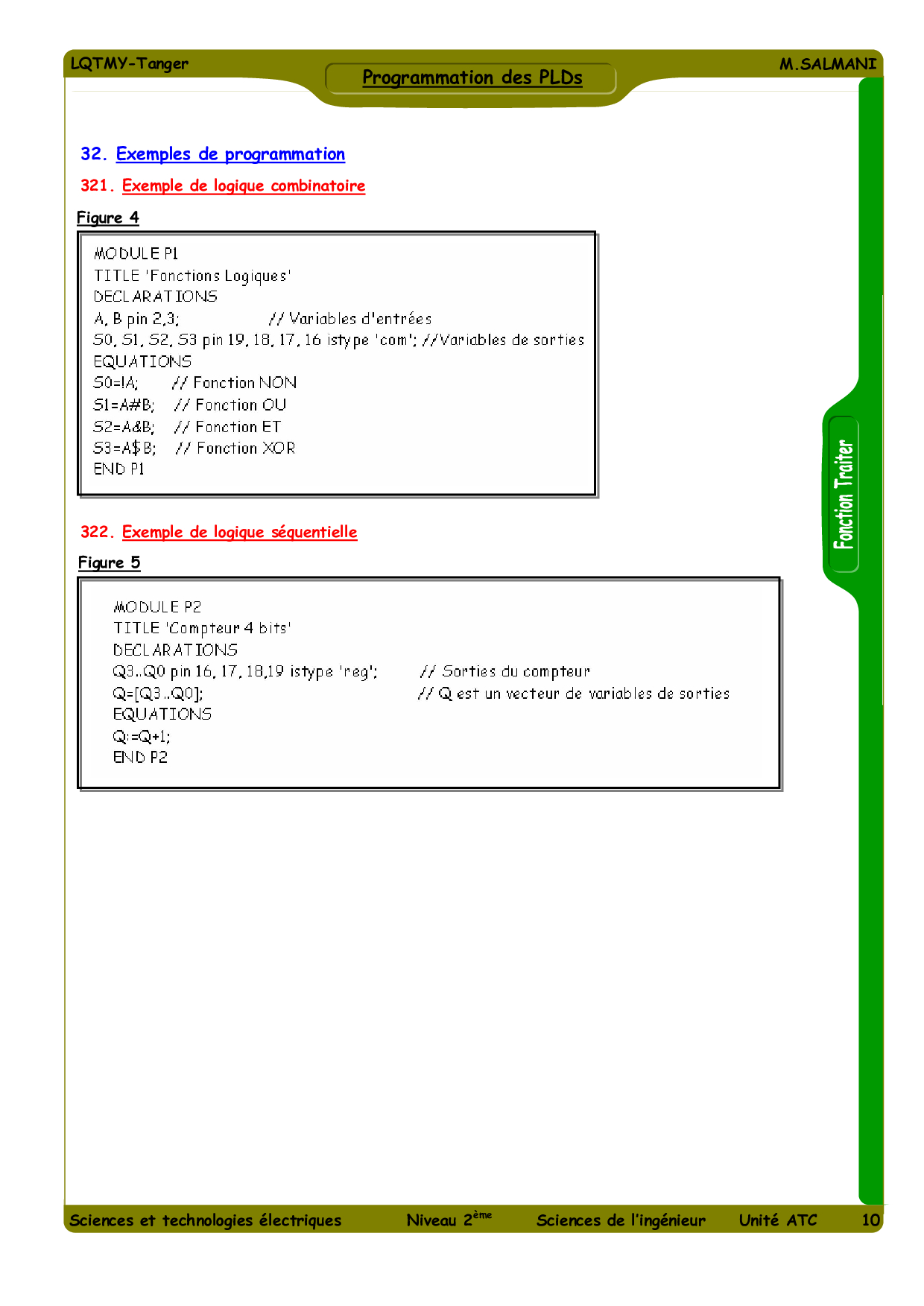 Programmation des PLDs - Cours - AlloSchool