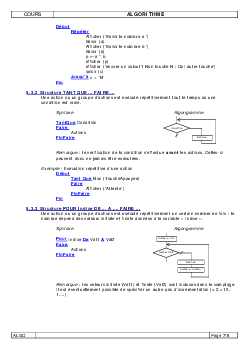 Cours d'algorithme - AlloSchool