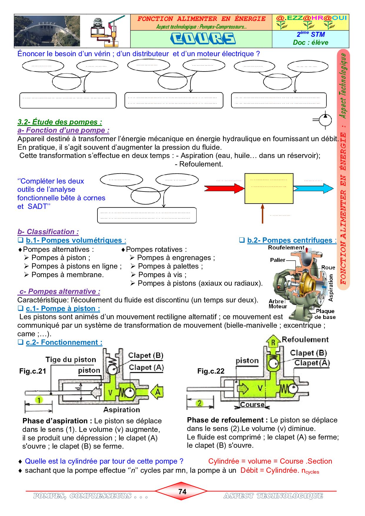 Pompes et Compresseurs - Cours - AlloSchool