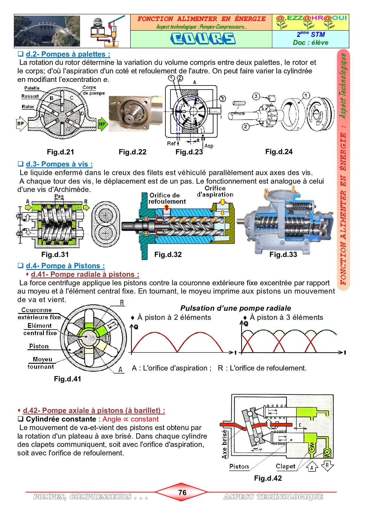 Pompes et Compresseurs - Cours - AlloSchool
