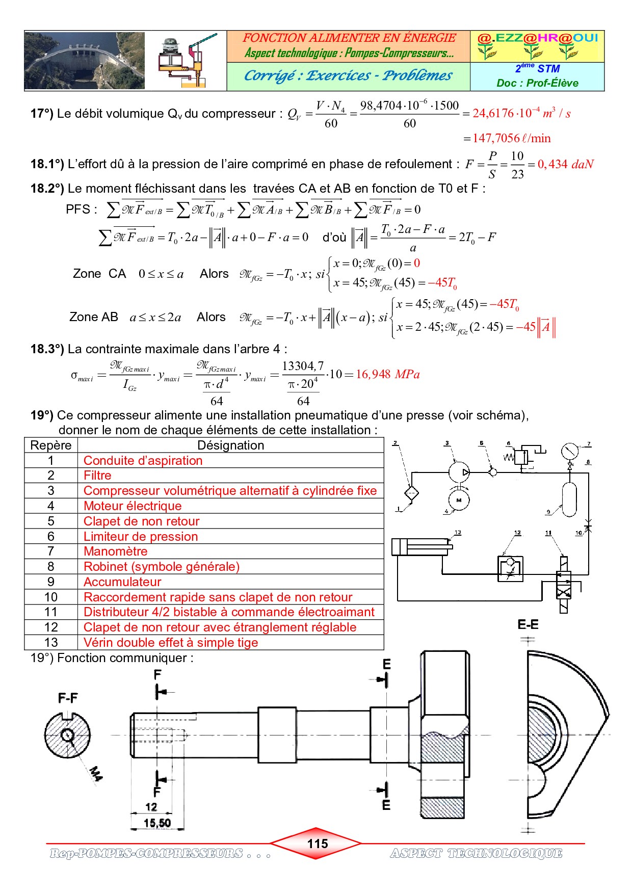 Pompes et Compresseurs - Corrigés d'exercices et problèmes - AlloSchool
