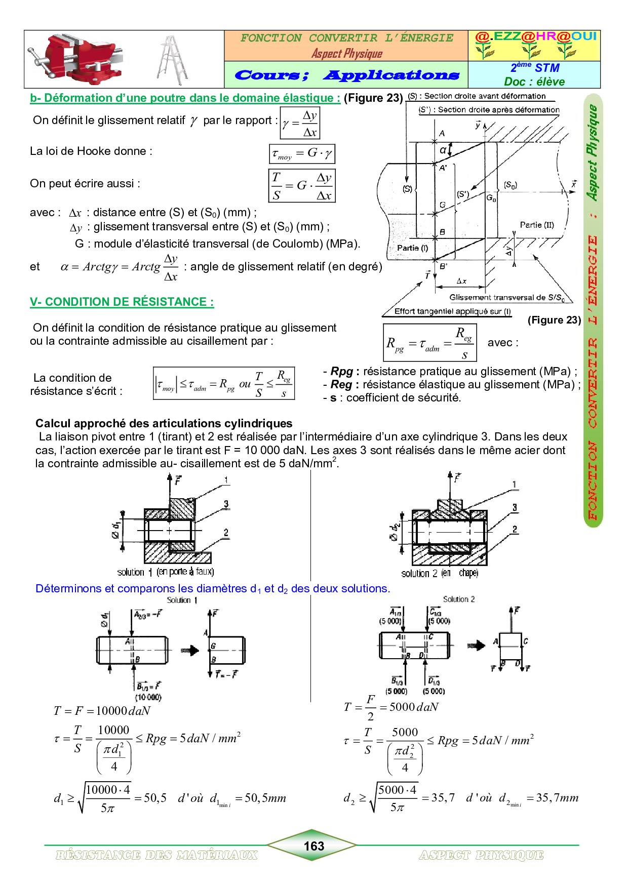 RDM (Cisaillement) - Cours - AlloSchool