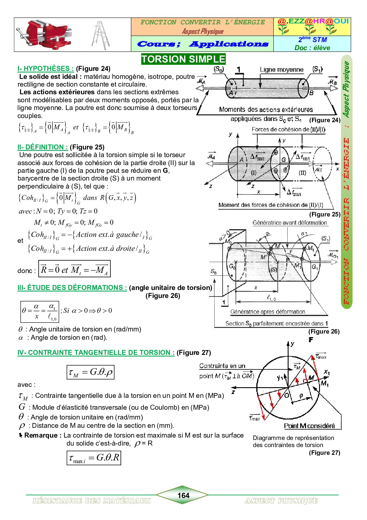 RDM (Torsion) - Cours - AlloSchool