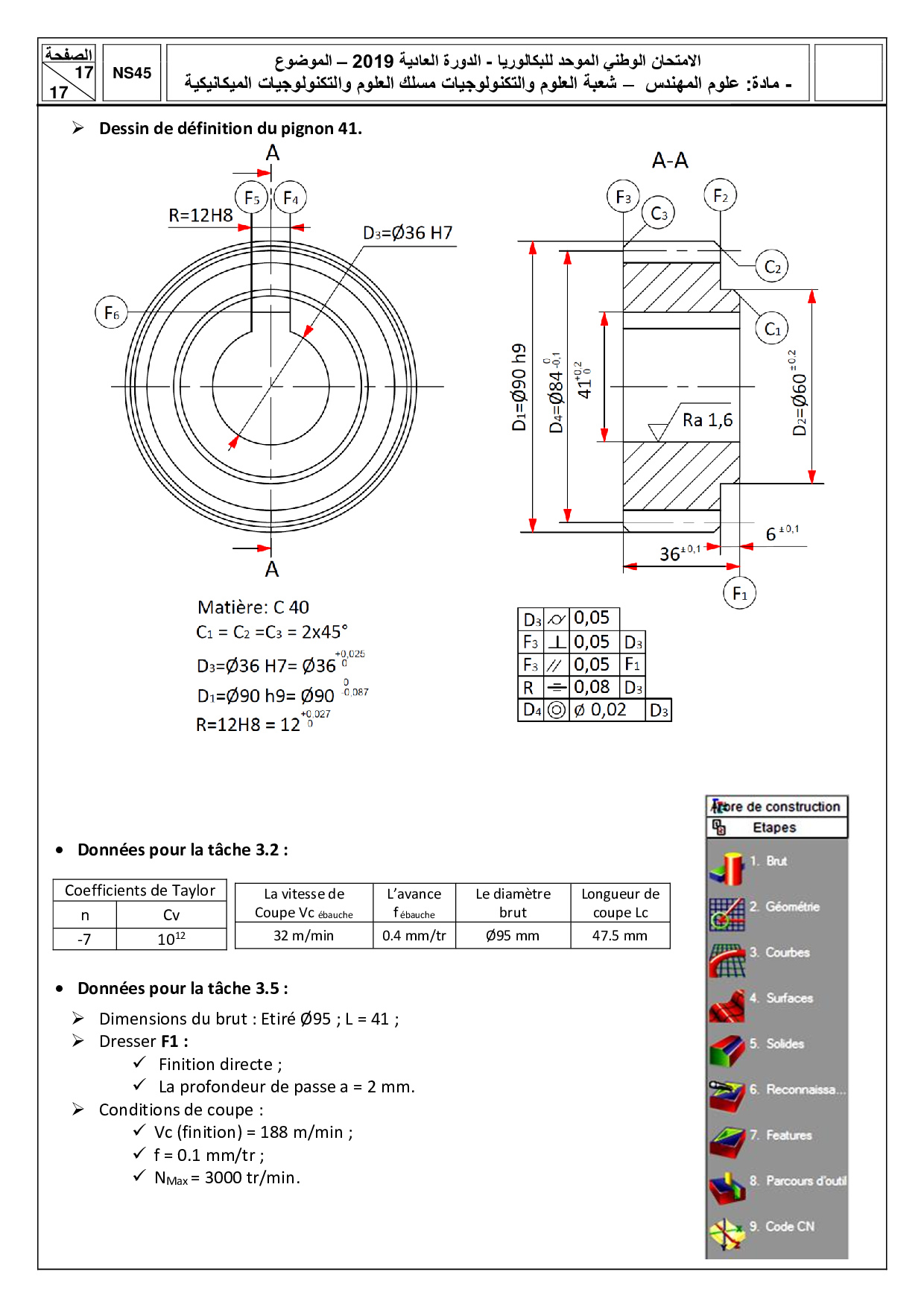 Examen SI 2 Bac STM 2019 Session Normale - Sujet - AlloSchool