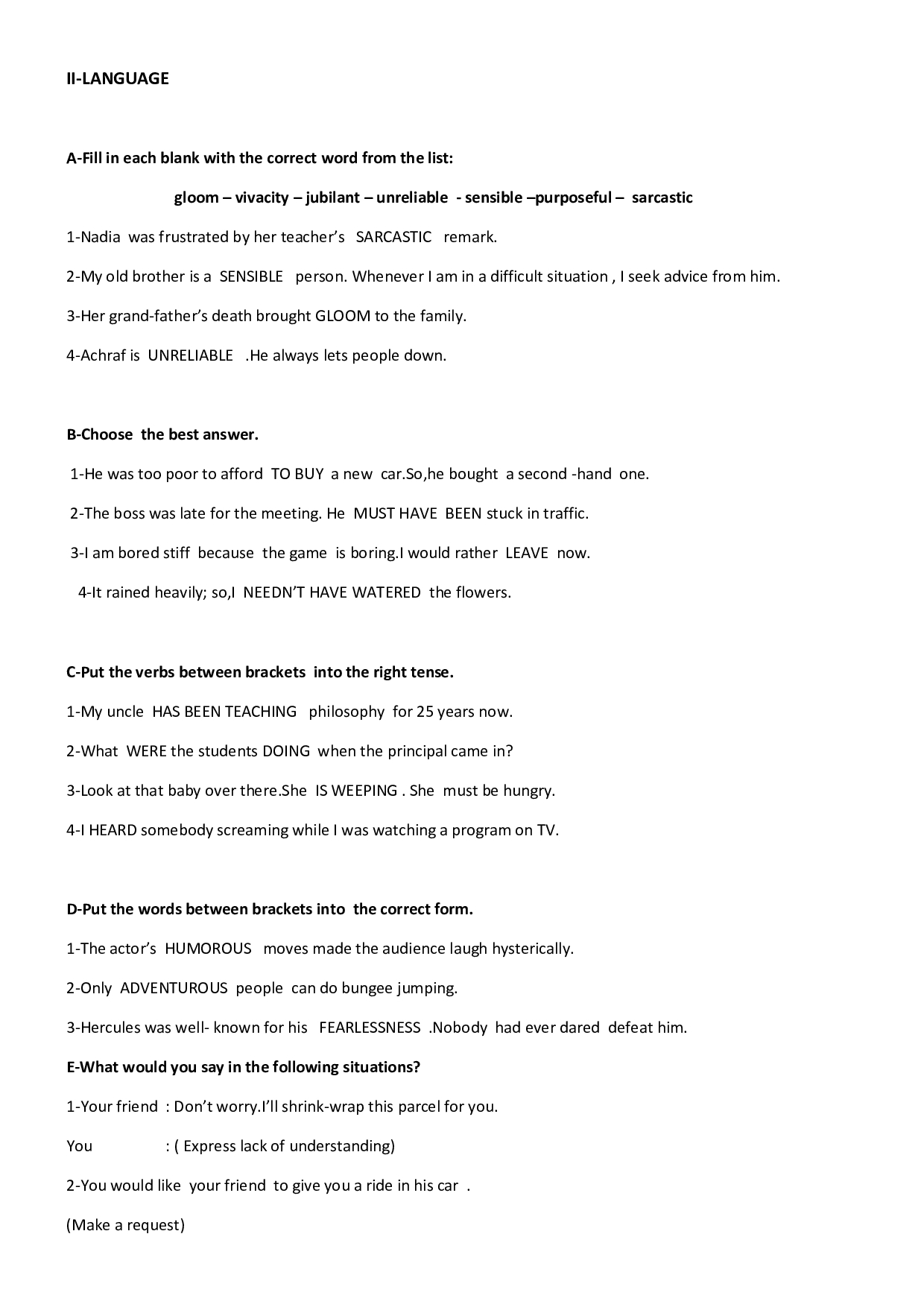 Test 2 Model 1 - English 2 Bac First term - AlloSchool