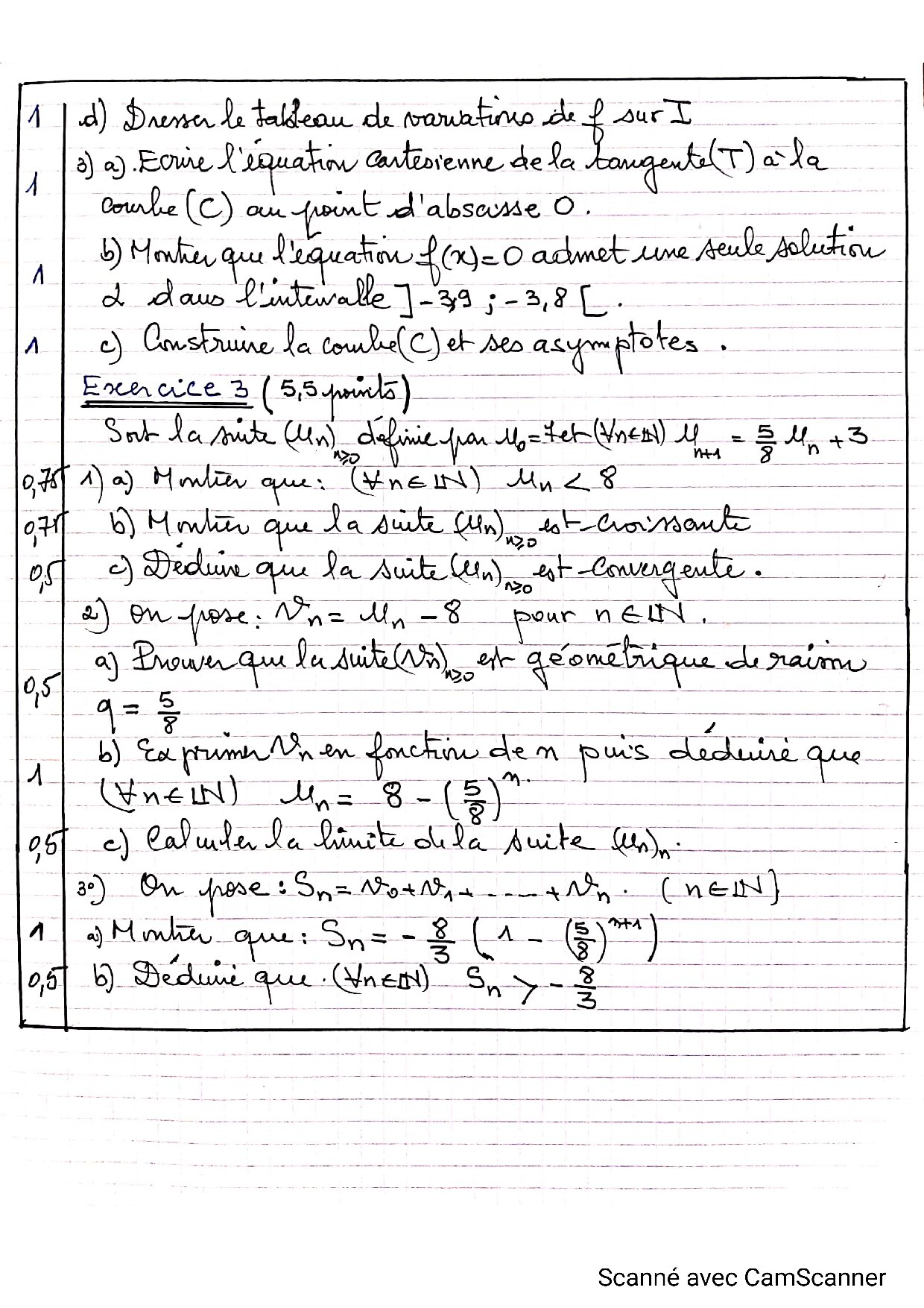 Devoir 3 Modèle 10 - Mathématiques 2 Bac Eco-SGC Semestre 1 - AlloSchool