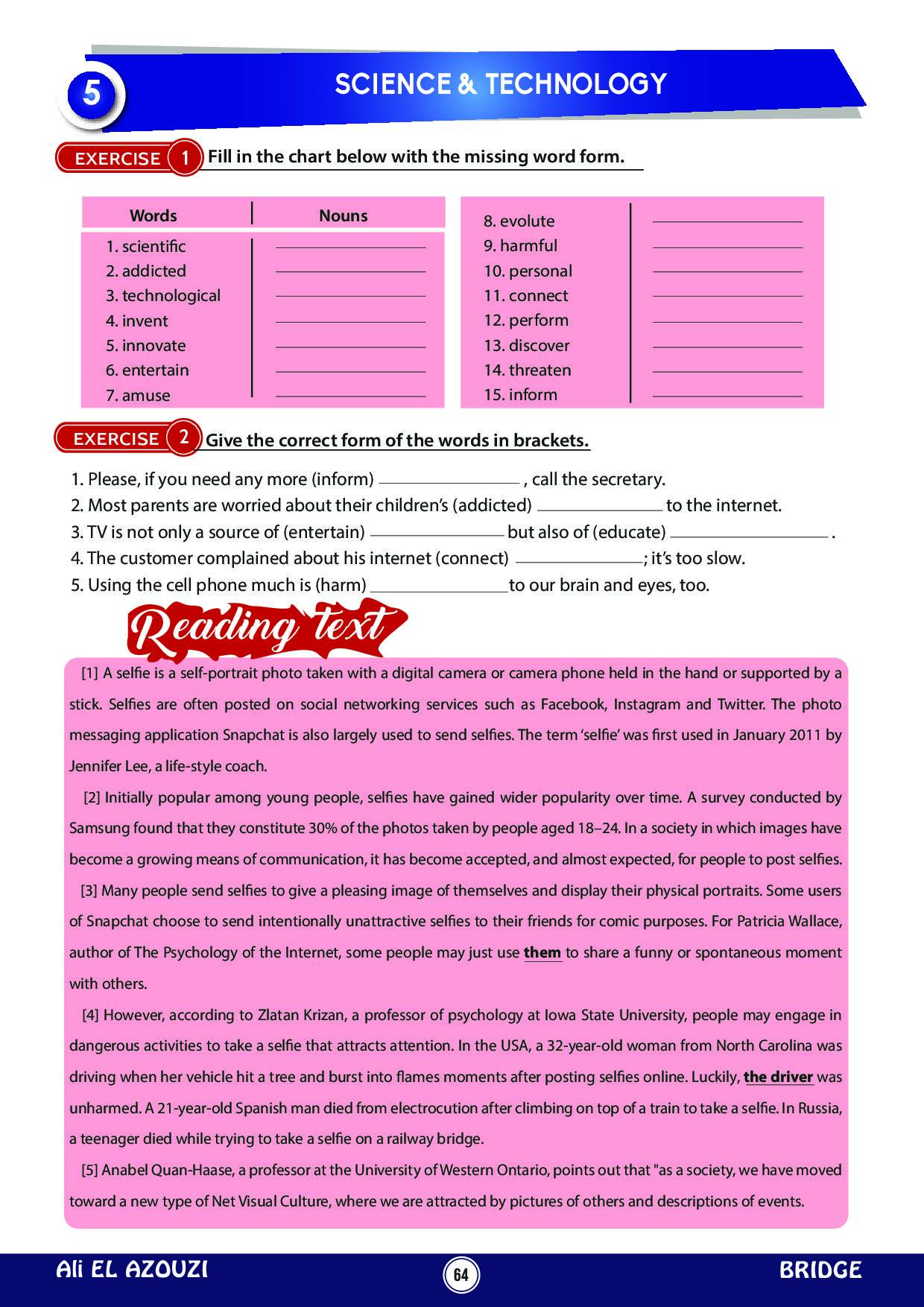 Unit 5 - Science and technology - Exercises - AlloSchool