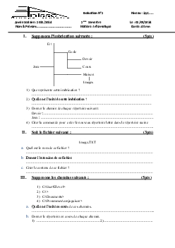 Devoir 2 Modèle 4 - Informatique 1AC Semestre 2 - AlloSchool