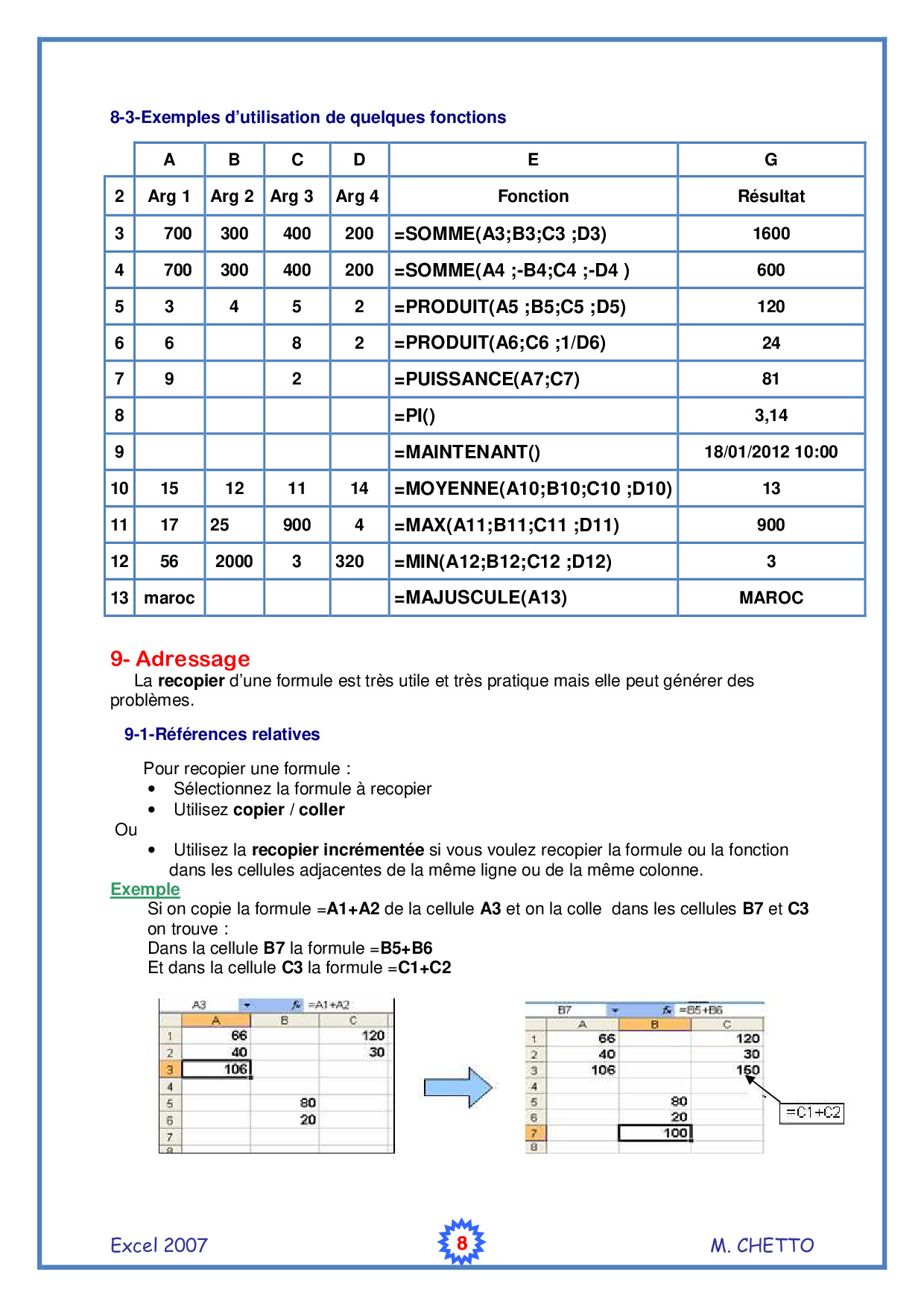 Tableur Excel - AlloSchool