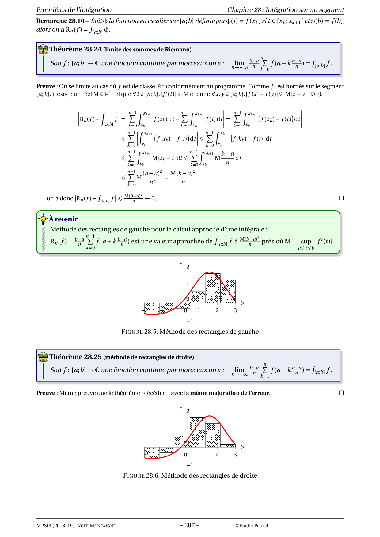 Intégration sur un segment - Cours - AlloSchool