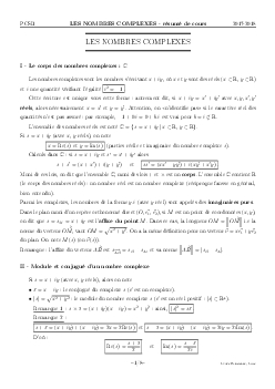 Nombres complexes : Cours - AlloSchool