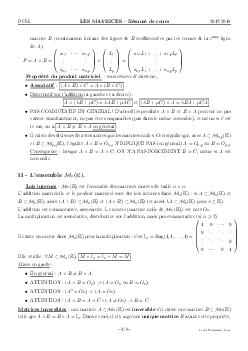 Les matrices : Cours - AlloSchool