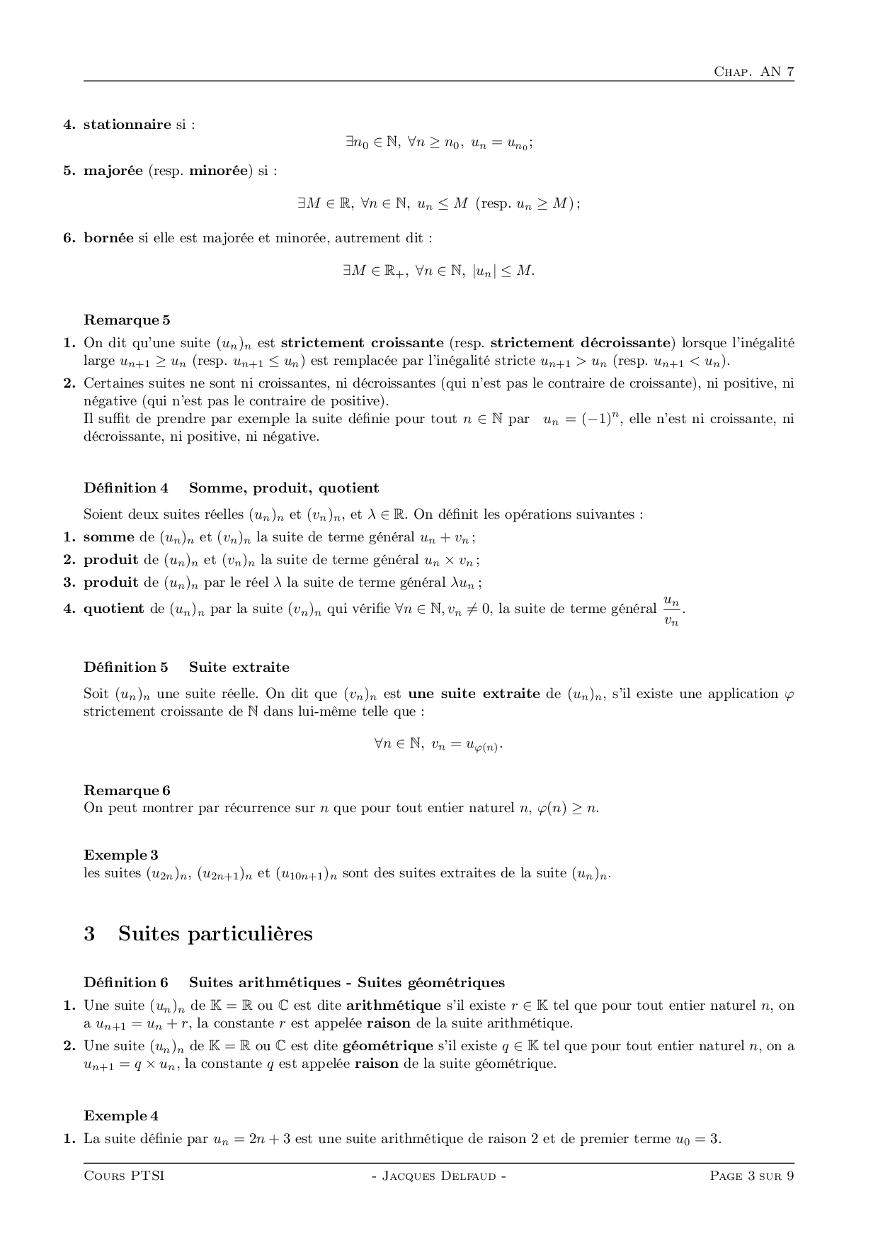 Les suites numériques : Cours - AlloSchool
