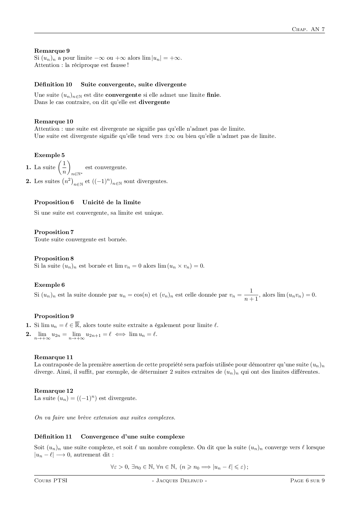 Les suites numériques : Cours - AlloSchool
