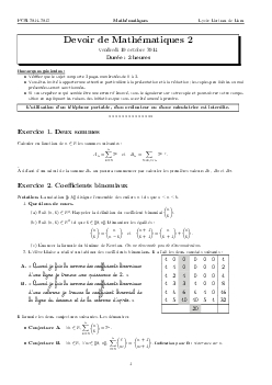 Devoir 5 : Enoncé - AlloSchool