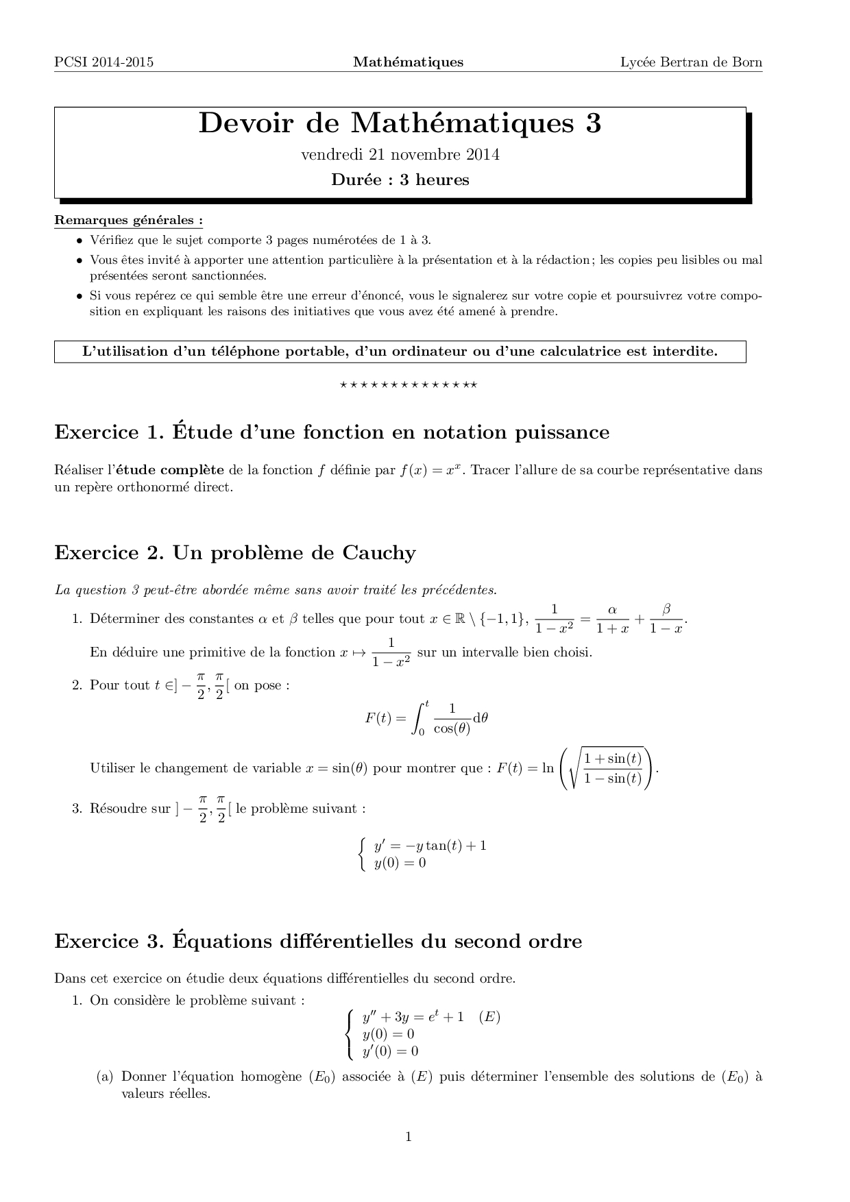 Devoir 6 : Enoncé - AlloSchool