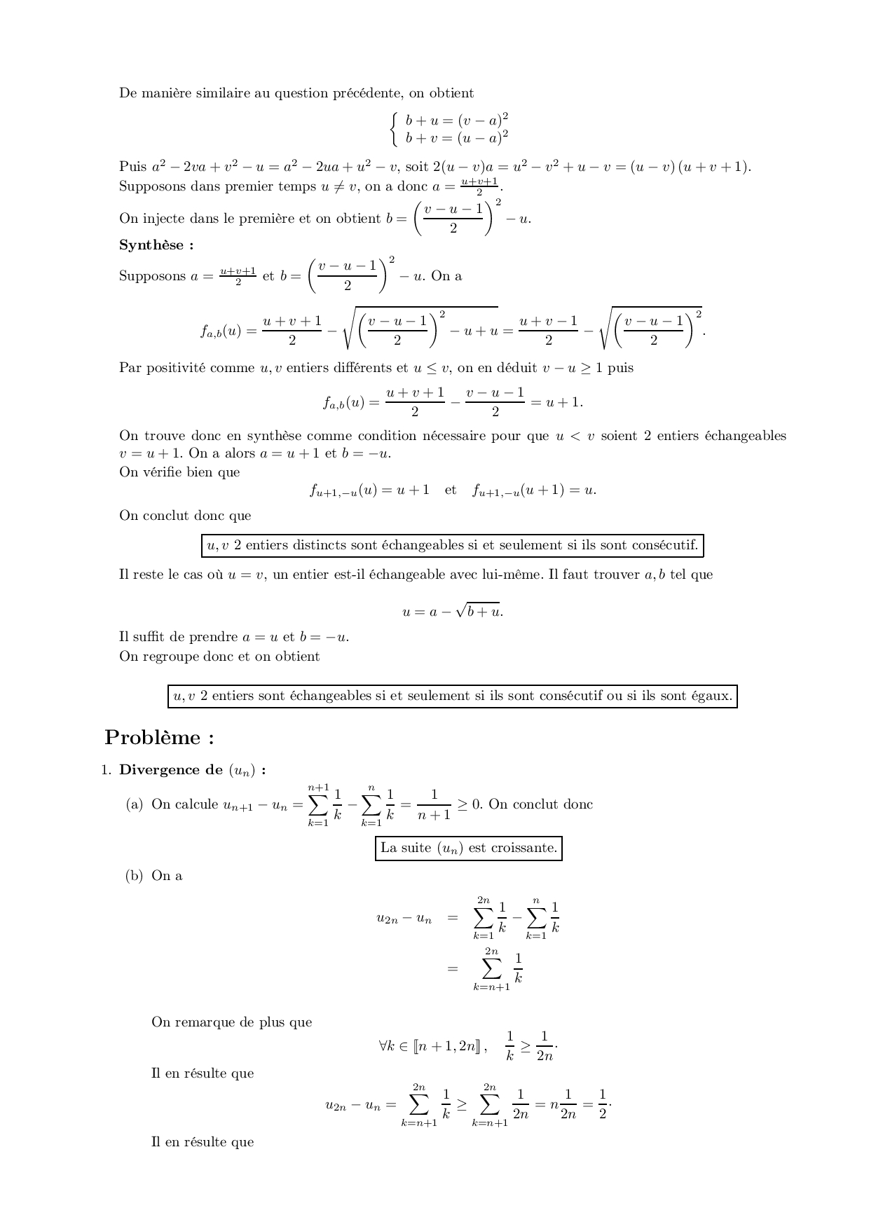 Devoir 9 : Corrigé - AlloSchool