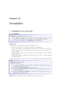 Probabilités : Cours - AlloSchool