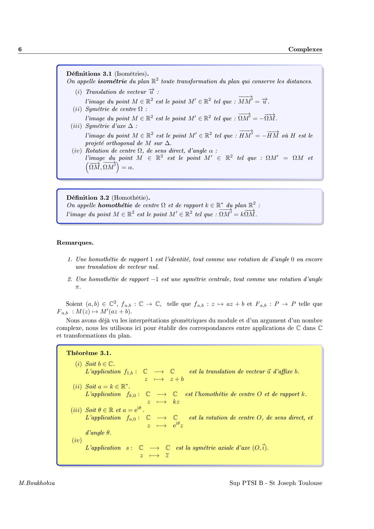 Nombres complexes : Cours - AlloSchool