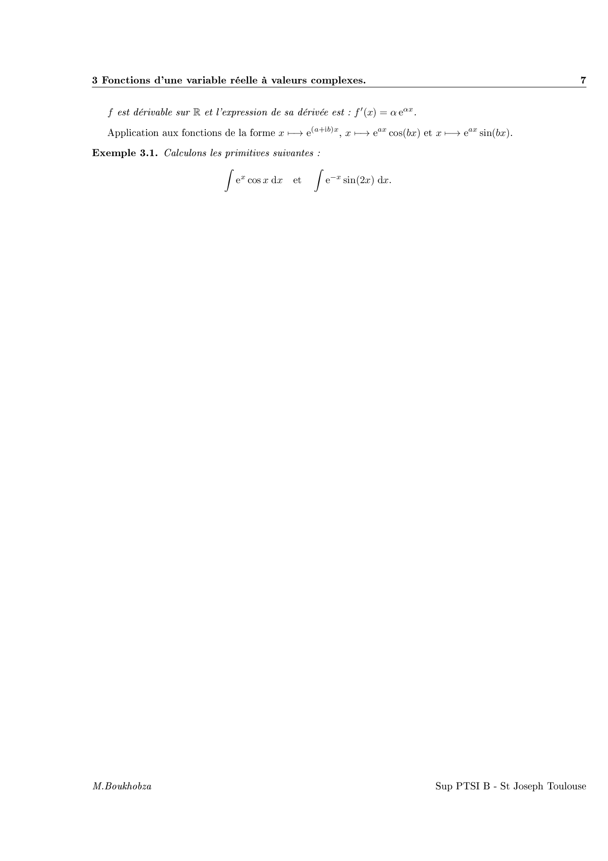 Primitives : Cours - AlloSchool