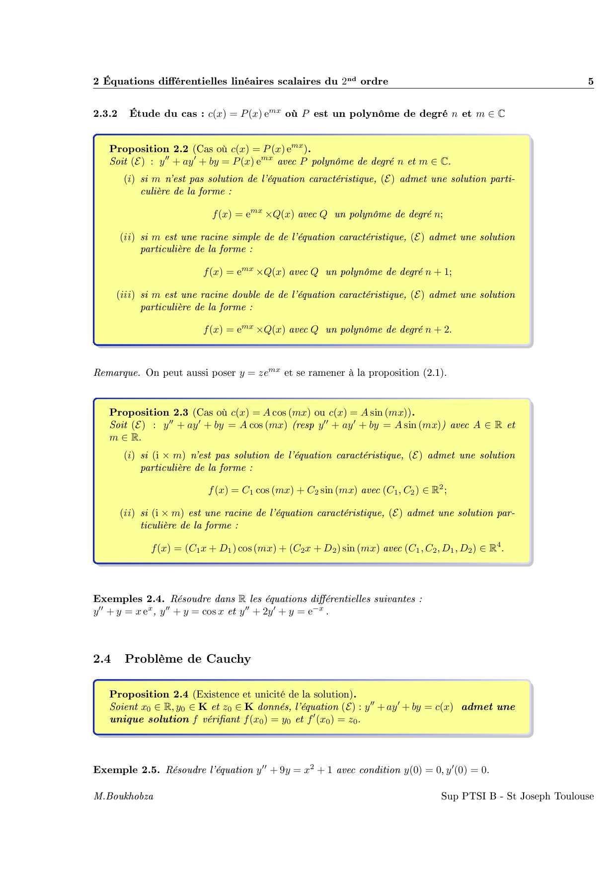 Équations différentielles linéaires : Cours - AlloSchool