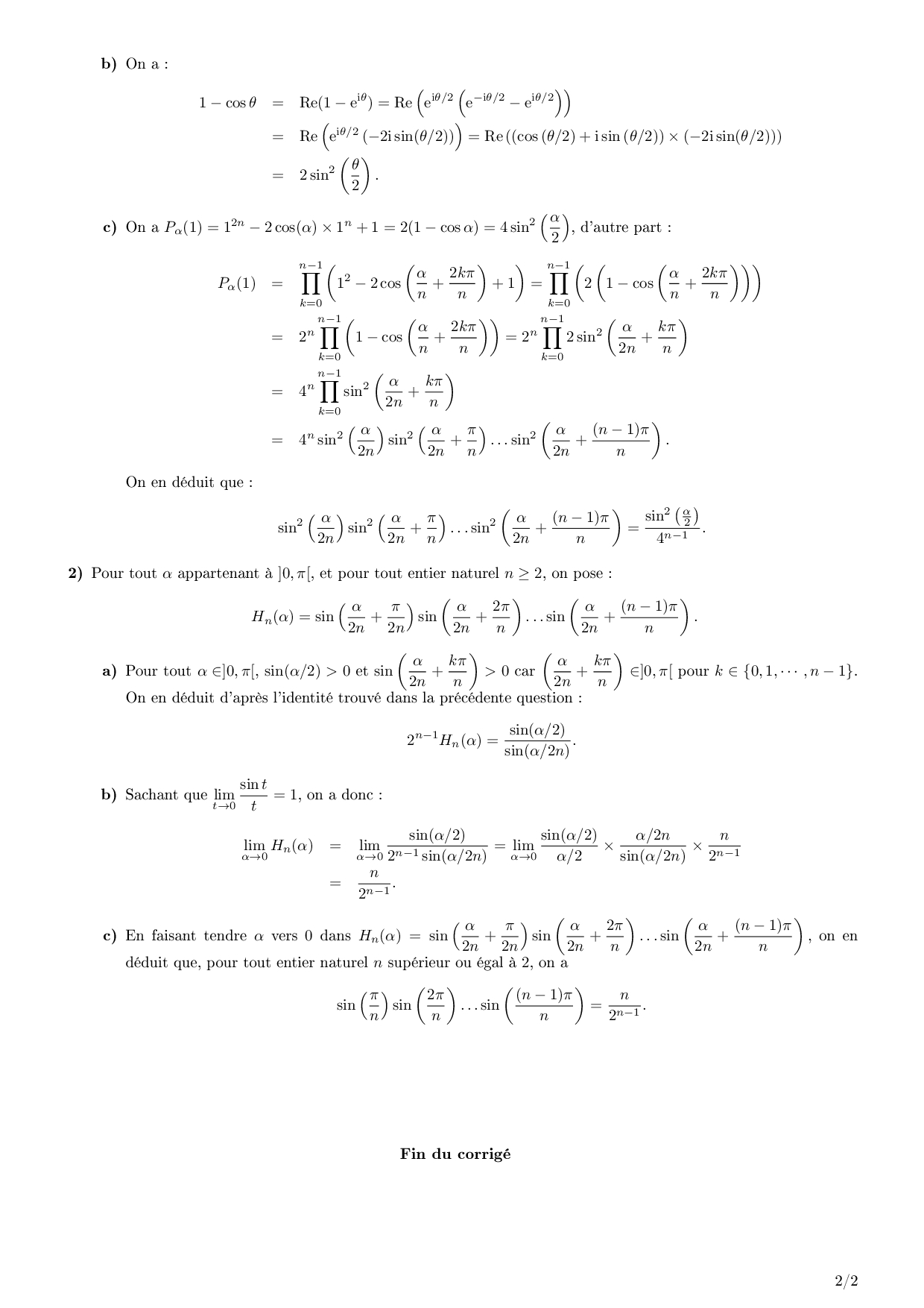 Devoir 3 : Corrigé - AlloSchool