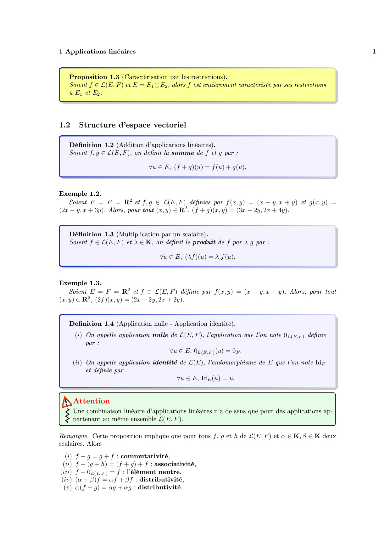 Applications linéaires - Matrices : Cours - AlloSchool