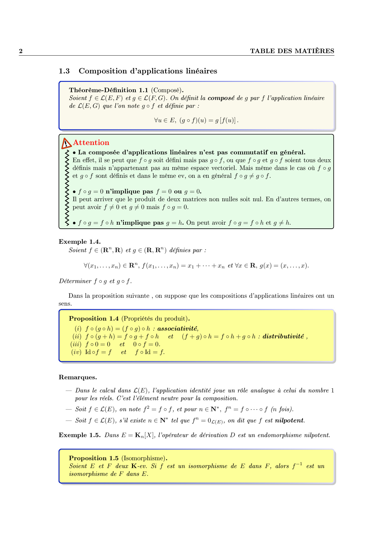 Applications linéaires - Matrices : Cours - AlloSchool