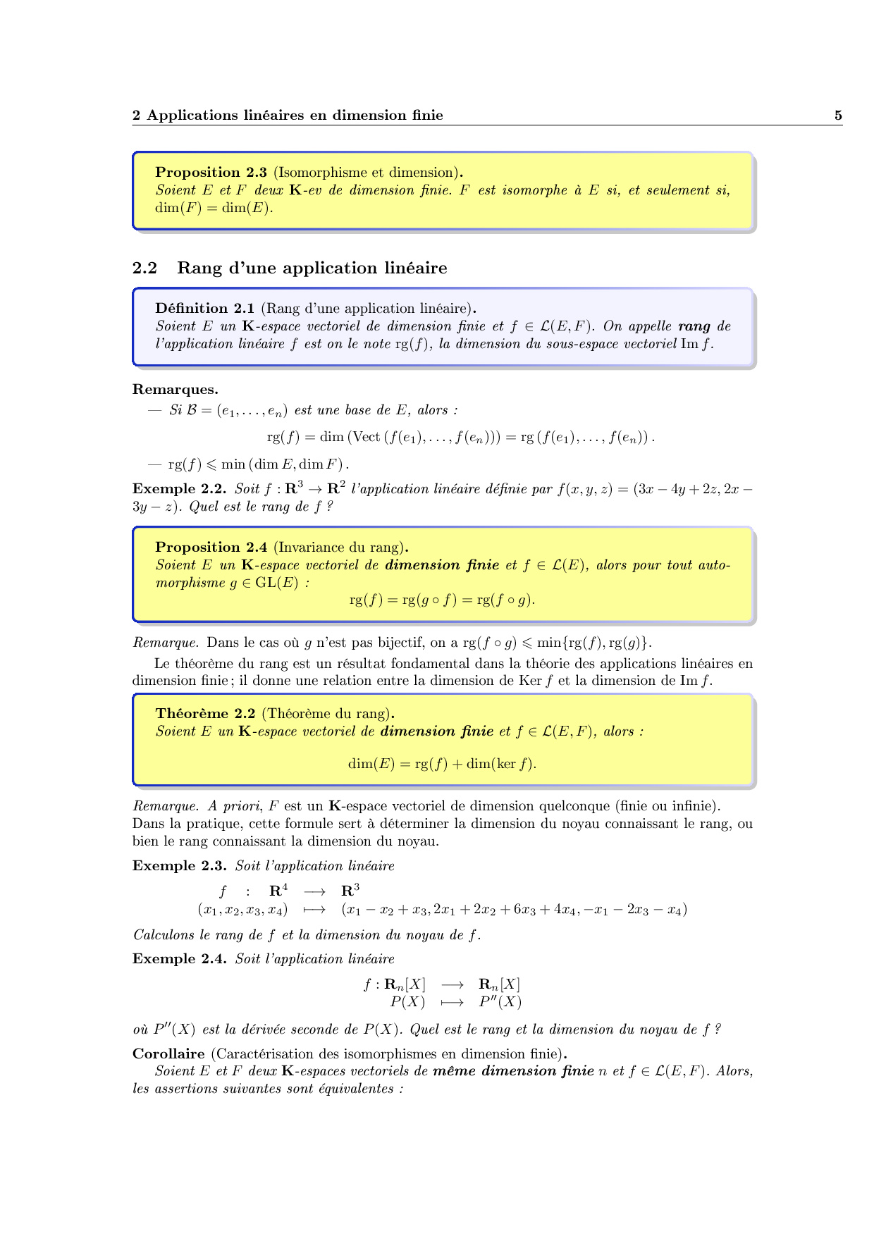 Applications linéaires - Matrices : Cours - AlloSchool