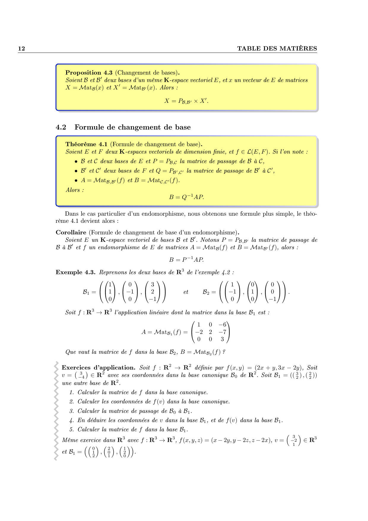 Applications linéaires - Matrices : Cours - AlloSchool