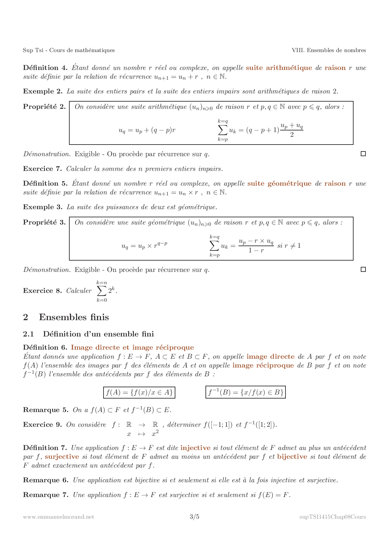 Cours Ensembles de nombres - AlloSchool