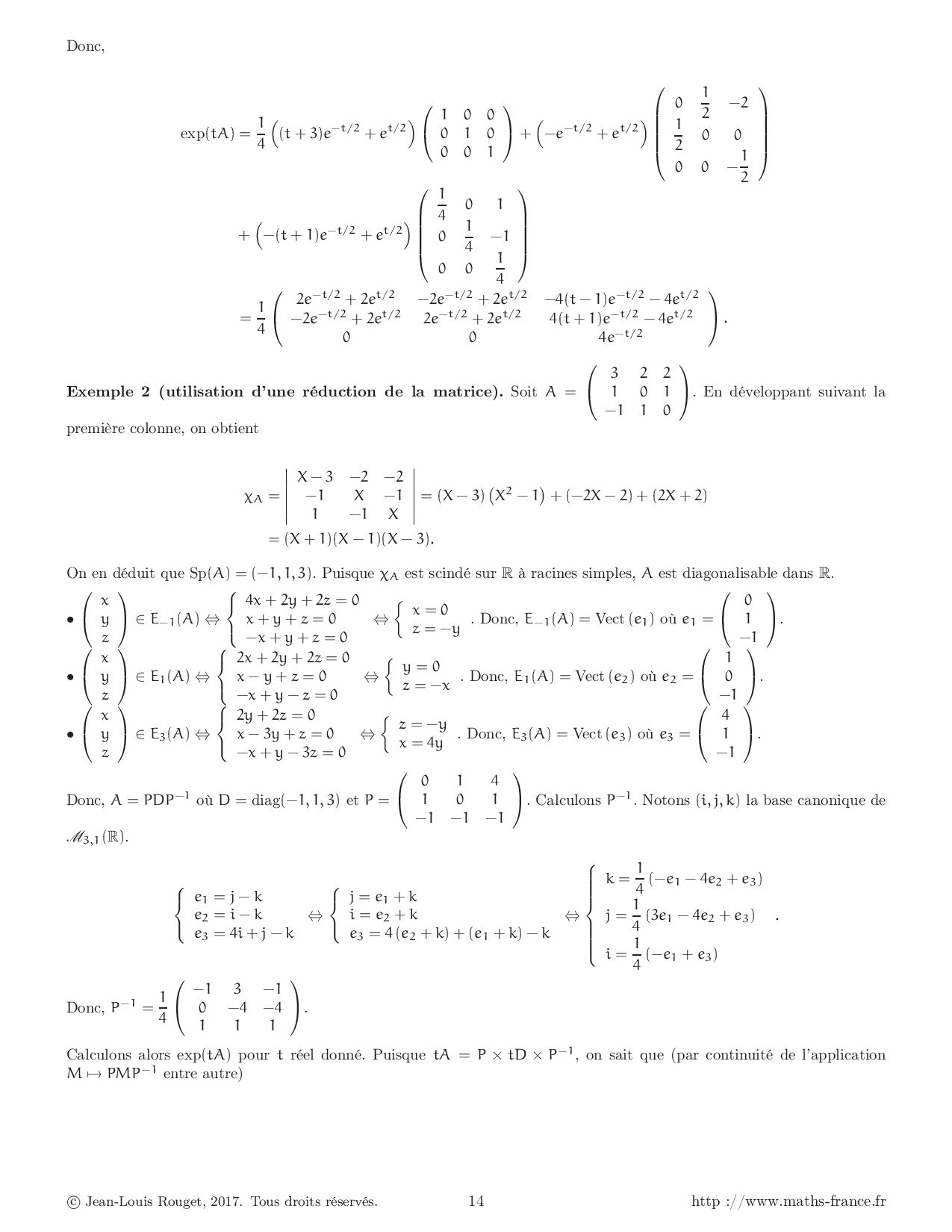 Cours Suites et séries de matrices - AlloSchool