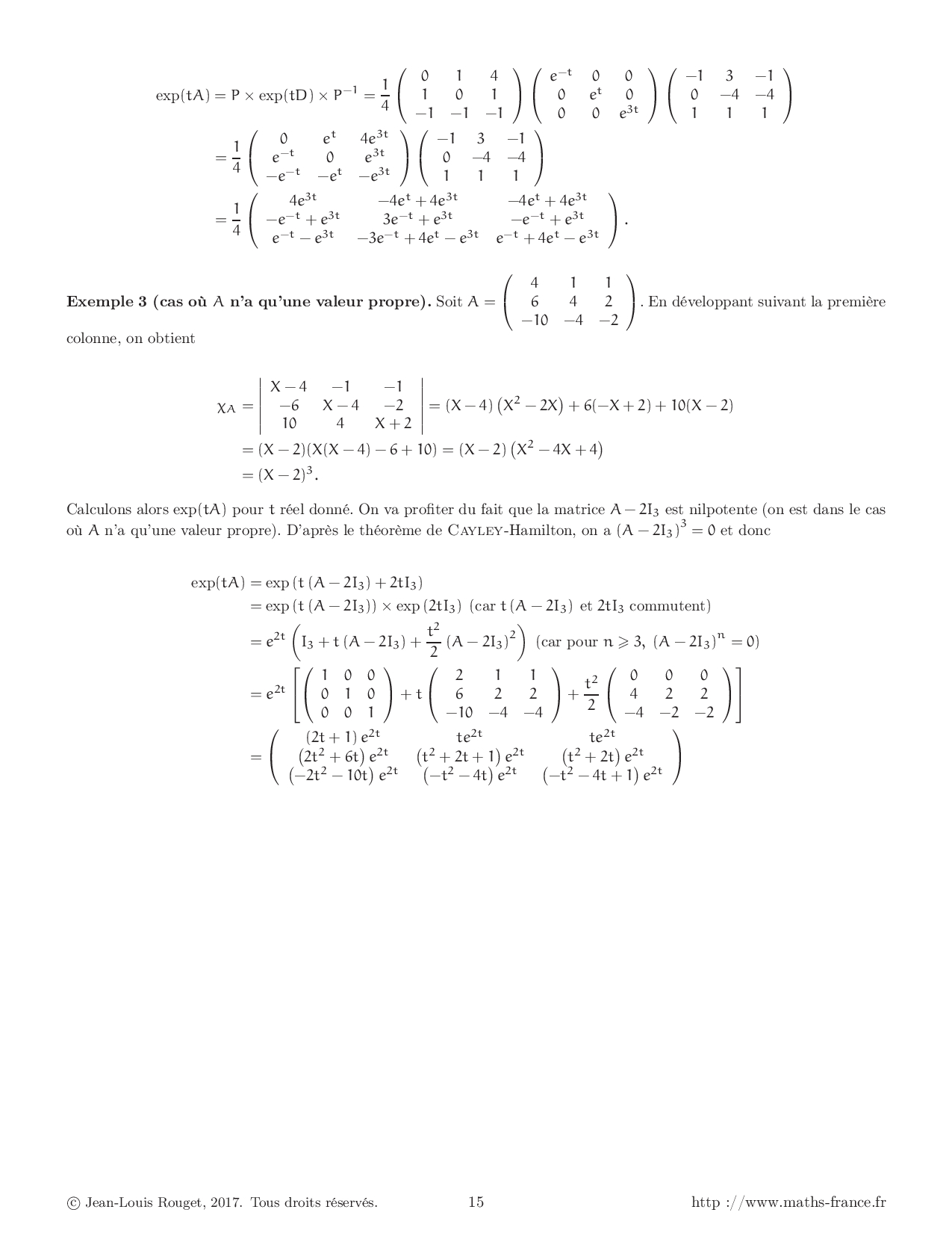 Cours Suites et séries de matrices - AlloSchool