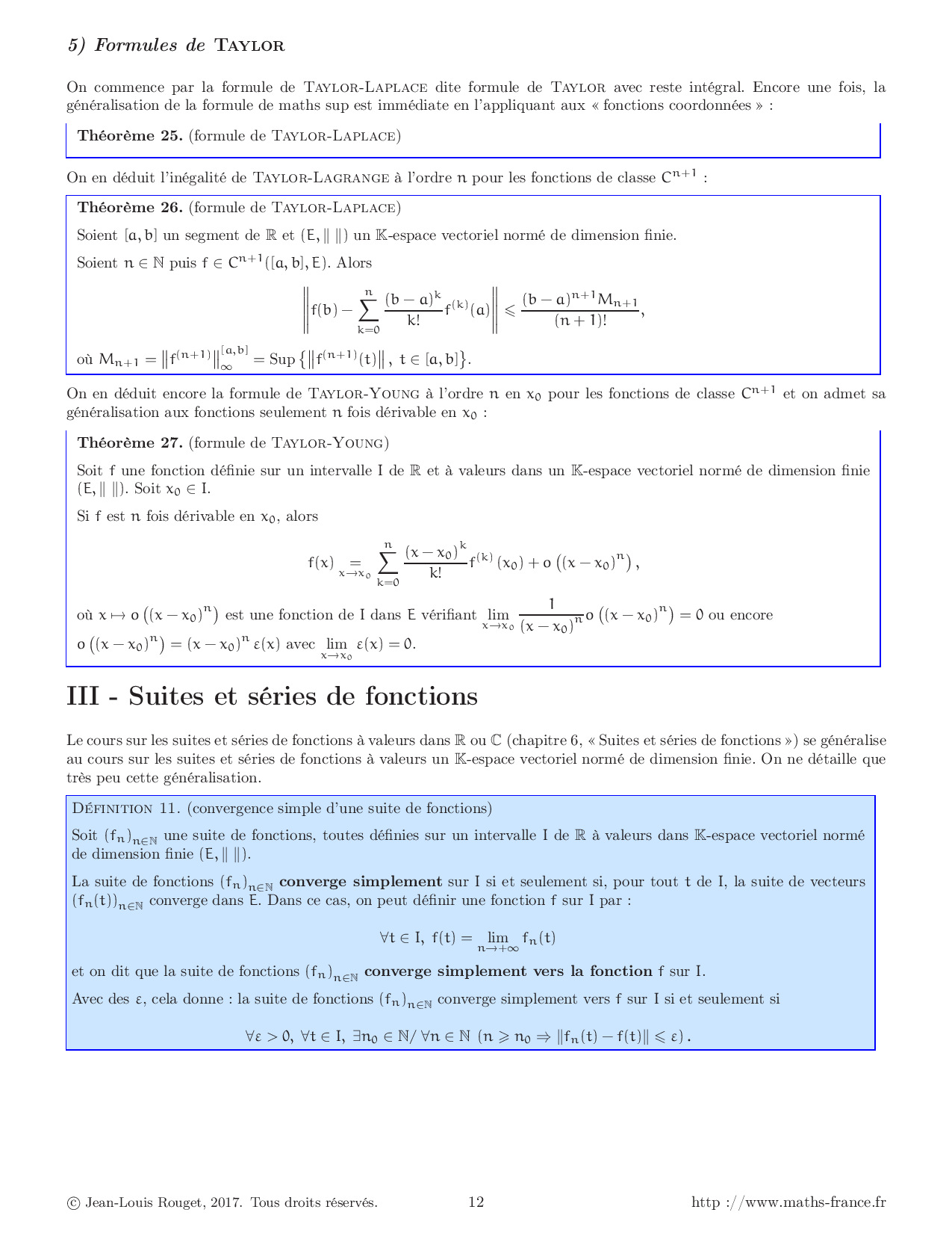 Cours Fonctions vectorielles - AlloSchool