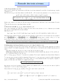 Formule des trois niveaux - AlloSchool