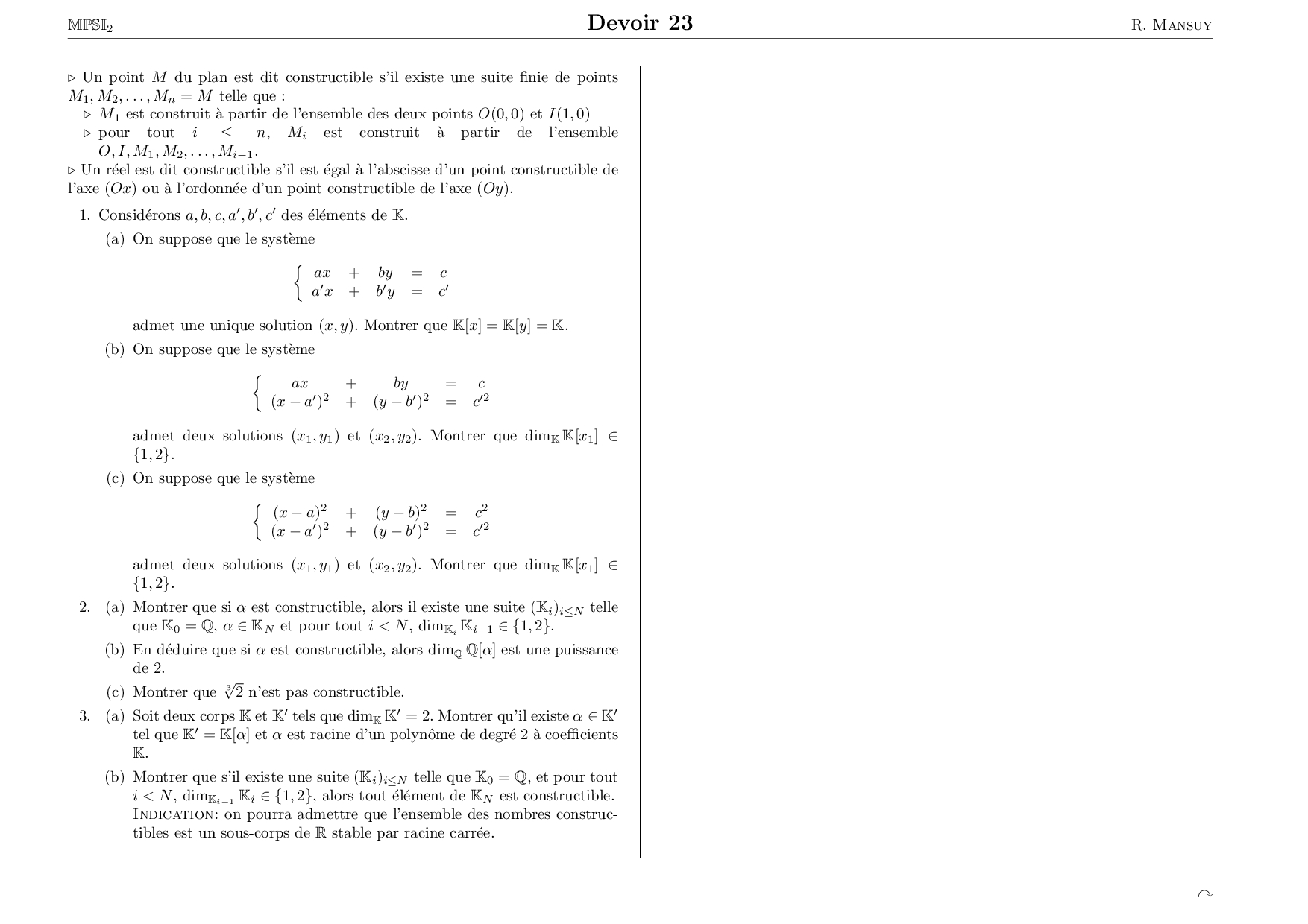 39 devoirs difficiles (sans corrigé) - AlloSchool