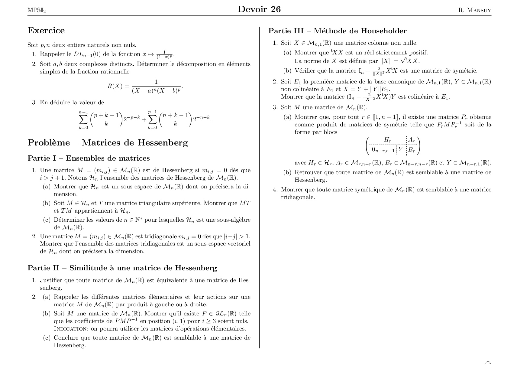 39 devoirs difficiles (sans corrigé) - AlloSchool