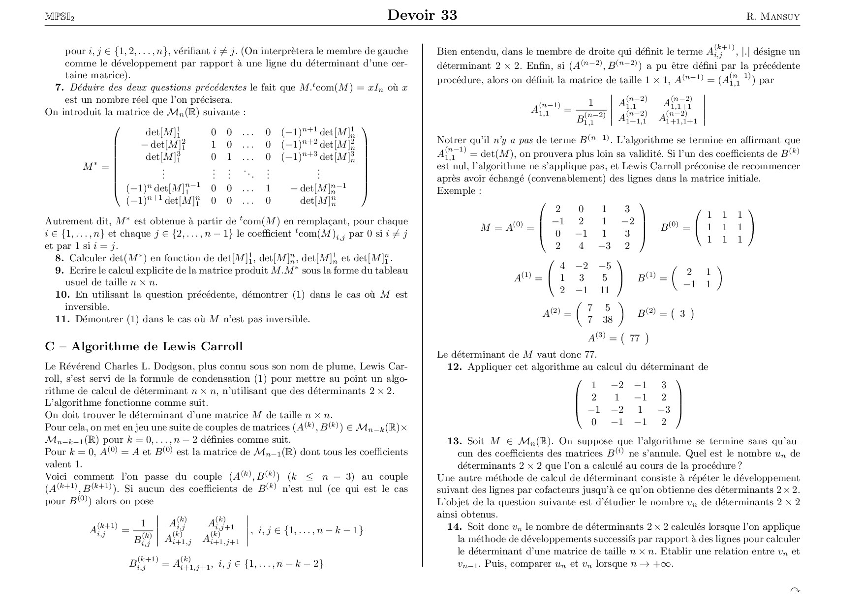 39 devoirs difficiles (sans corrigé) - AlloSchool