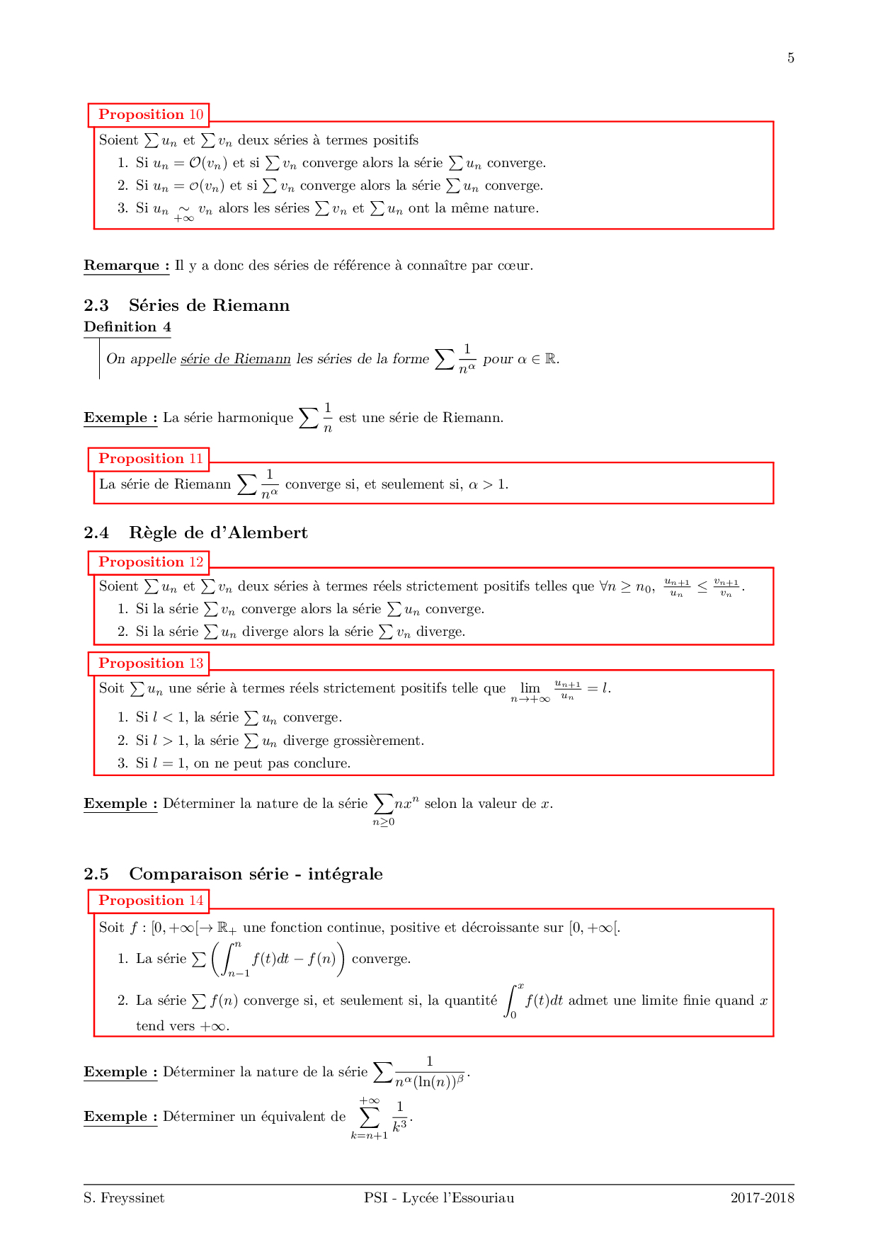 Séries numériques : Cours - AlloSchool