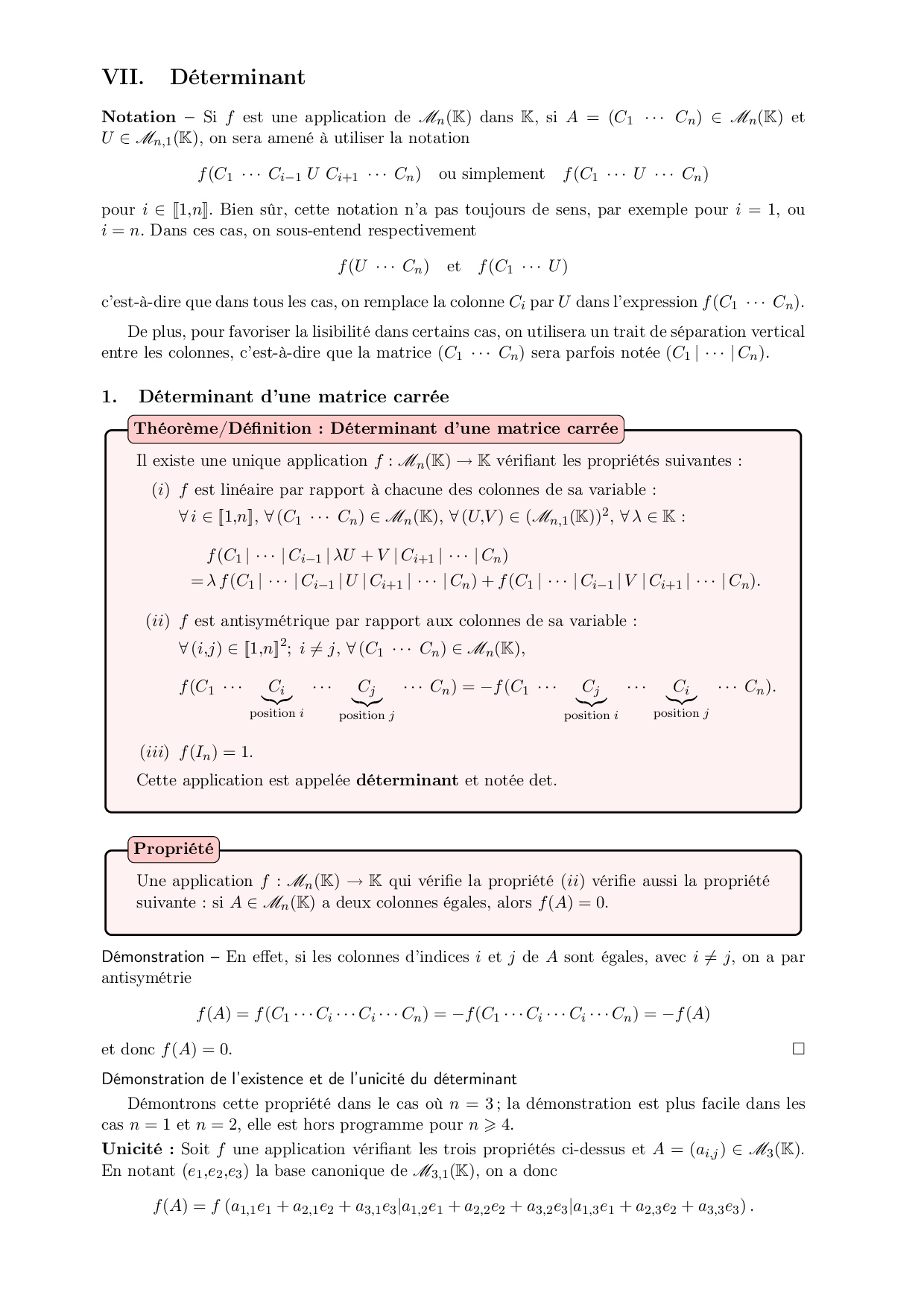 Les matrices : Cours - AlloSchool