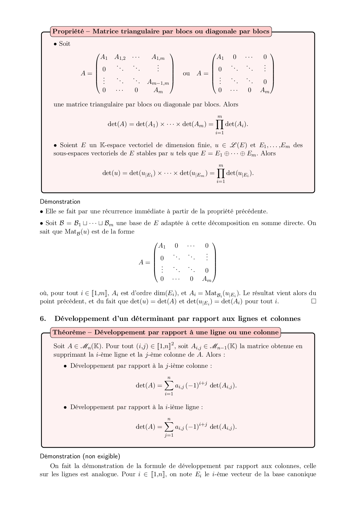 Les matrices : Cours - AlloSchool