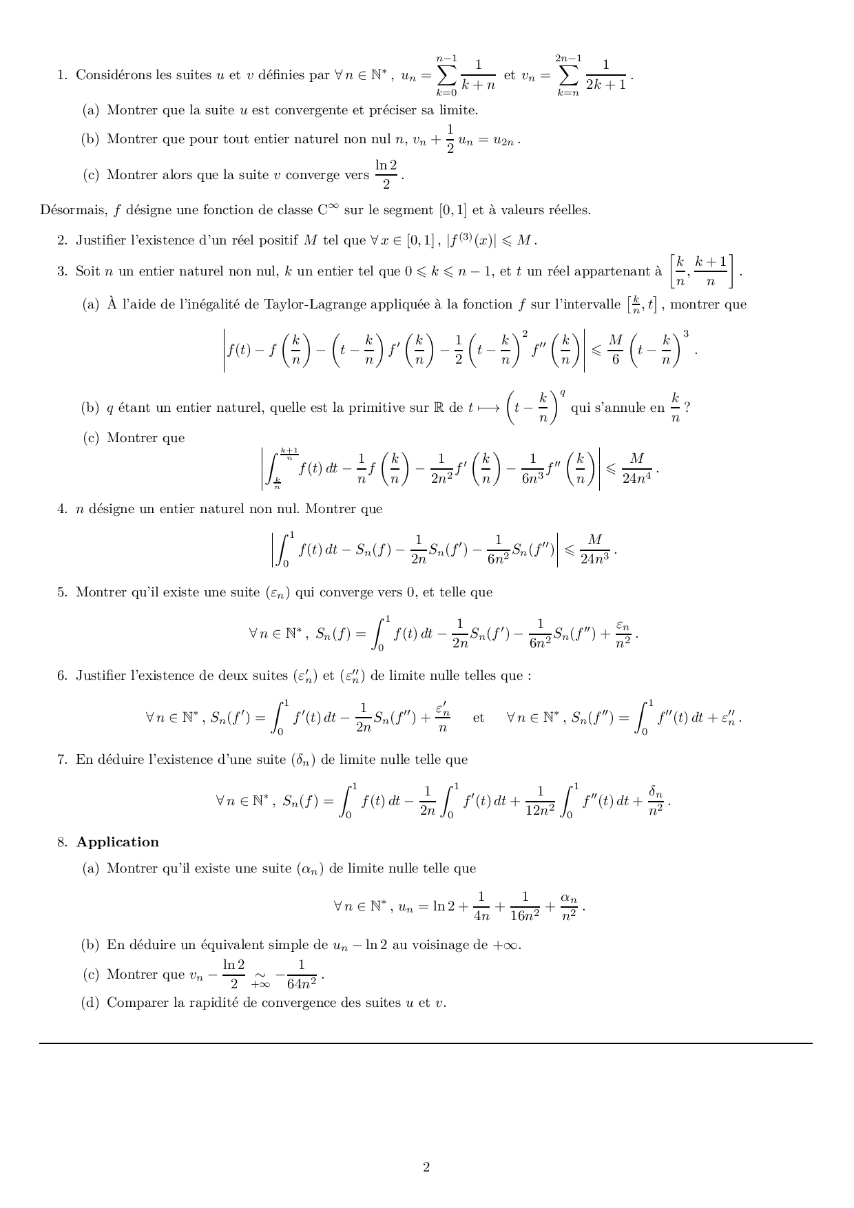 Intégration sur un segment : Exercices - AlloSchool