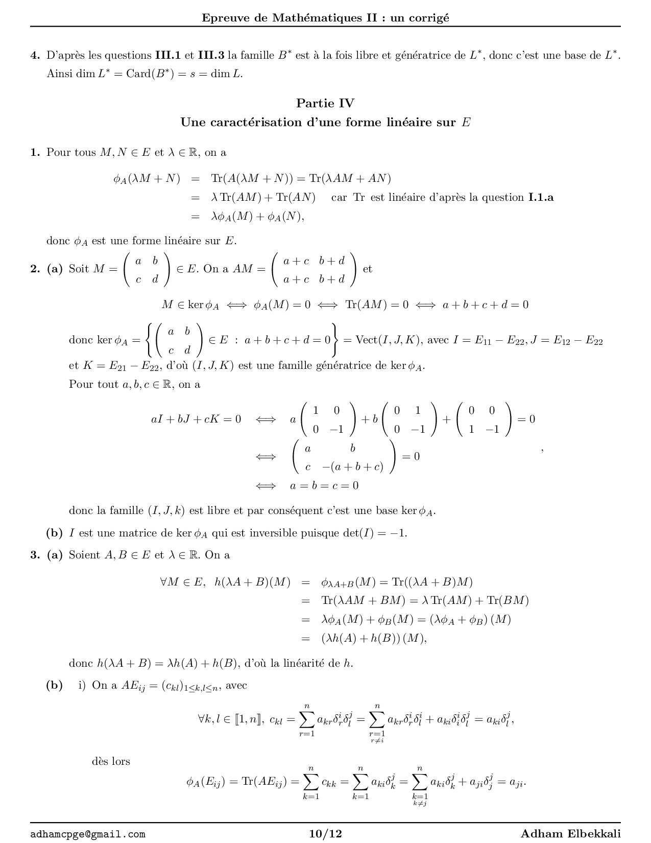 CNC PSI 2016 Maths 2 Corrigé - AlloSchool