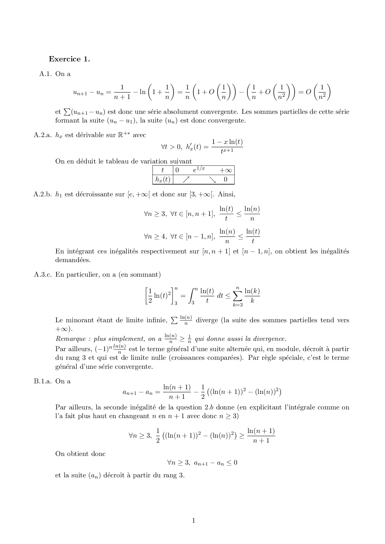 E3A PSI 2005 Maths 2 Corrigé - AlloSchool