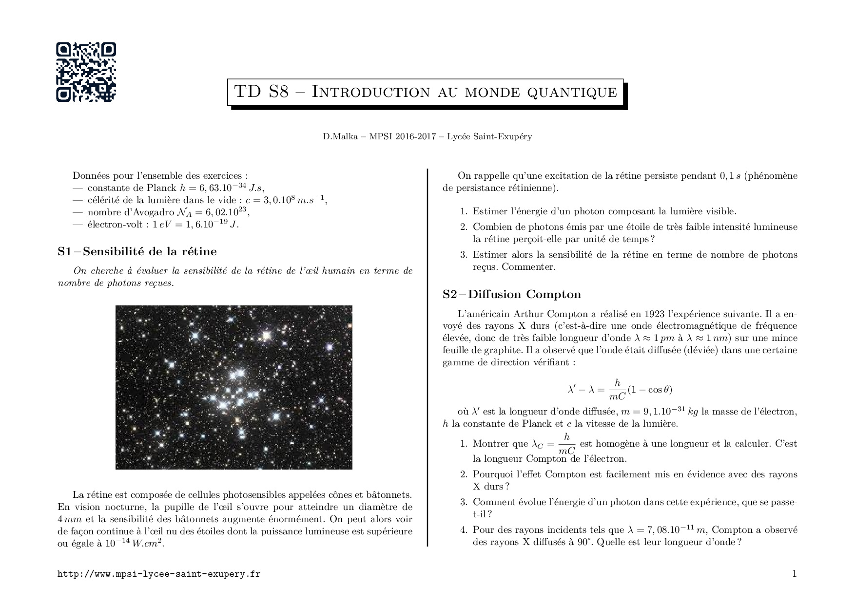 Introduction au monde quantique : Exercices - AlloSchool