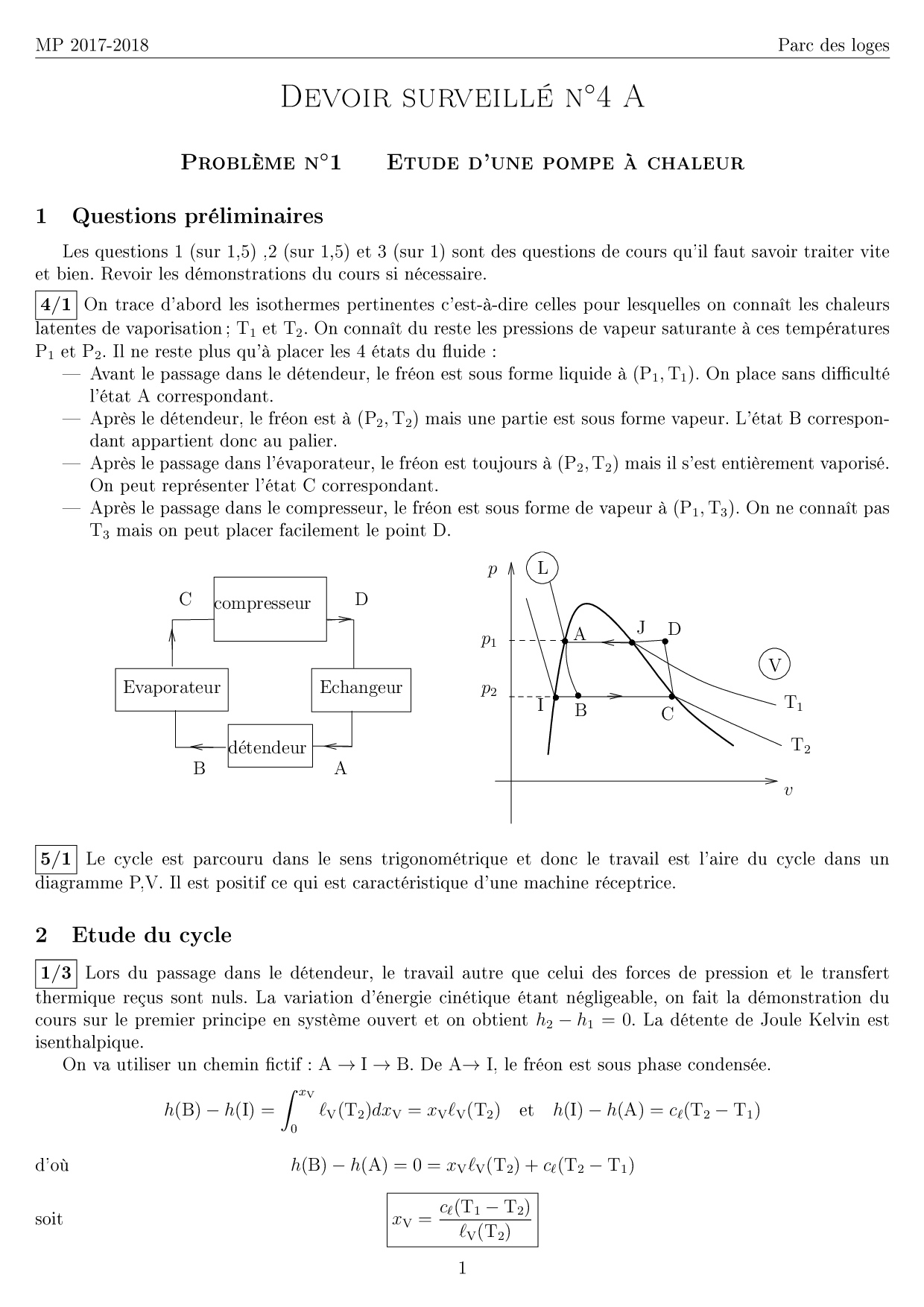 Corrigé devoir 5 - AlloSchool