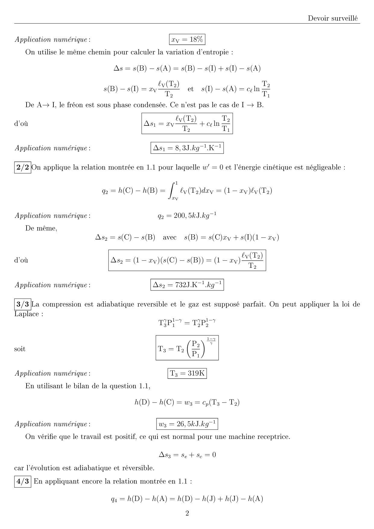 Corrigé devoir 5 - AlloSchool